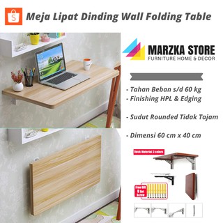 Jual Meja Lipat Dinding / Meja Komputer Meja Kerja Uk Panjang 60 cm x ...