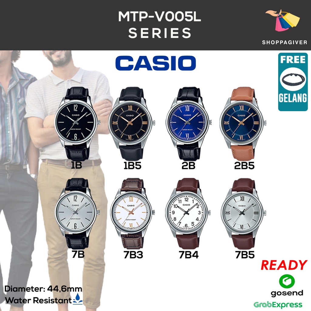 Jual Jam Tangan Pria Casio Mtp V005l Series Original Mtp V005l 1b 2b 7b 7b3 7b4 7b5 Analog