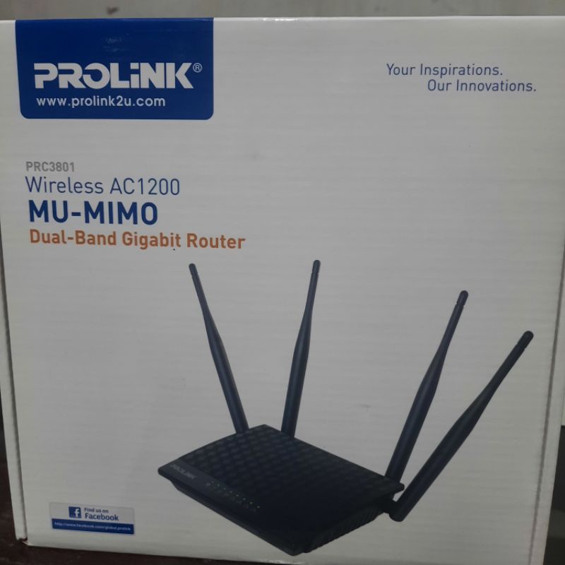 Jual PROLINK Wireless AC1200 MU-MIMO Dual Band Gigabit Router PRC3801 ...