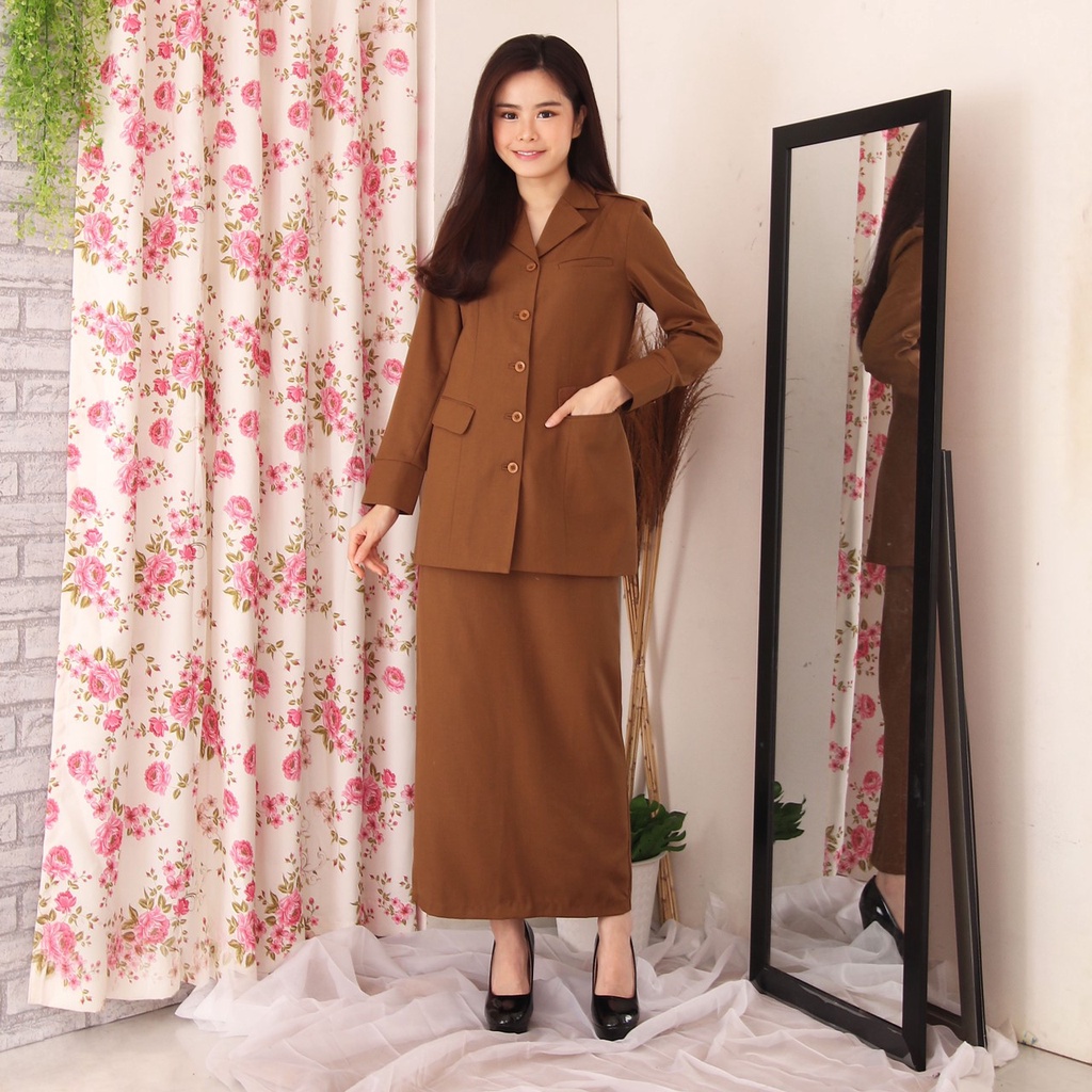 Jual B&V Blazer PNS ASN Seragam PNS Pemda Baju Dinas Setelan Jas PDH Wanita - 7009 Pemda Aceh ...