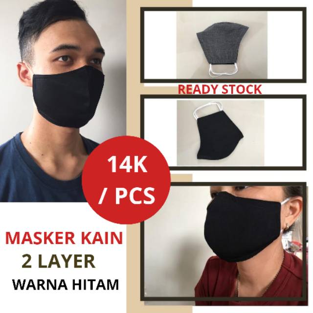 Jual MASKER KAIN READY 2 LAYER (BISA TAMBAH FILTER) | Shopee Indonesia