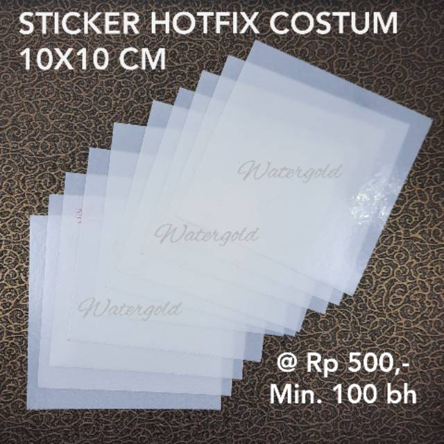 Jual Sticker Hotfix Costum Size 10x10 cm (minimal pesan : 100bh ...
