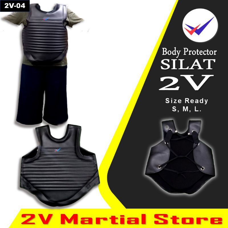 body protector silat tebal pelindung badan dada tarung 2V kualitas ...