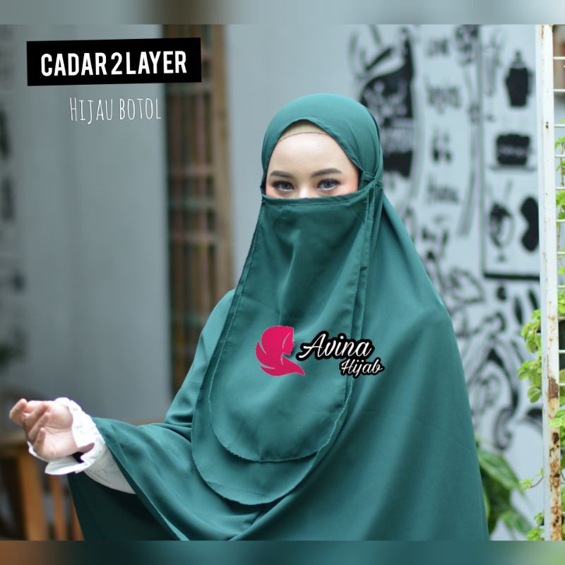 Jual Cadar tali 2 layer || Niqab 2 layer | Shopee Indonesia