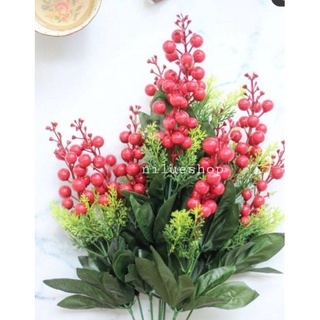 Jual pohon cherry/tangkai berry artificial kuntum 10/10cabang | Shopee ...