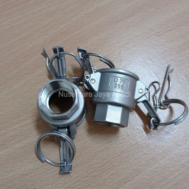 Jual Camlock Quick Coupling Stainless 316 Type D 3/4 " inchi D 75 ...