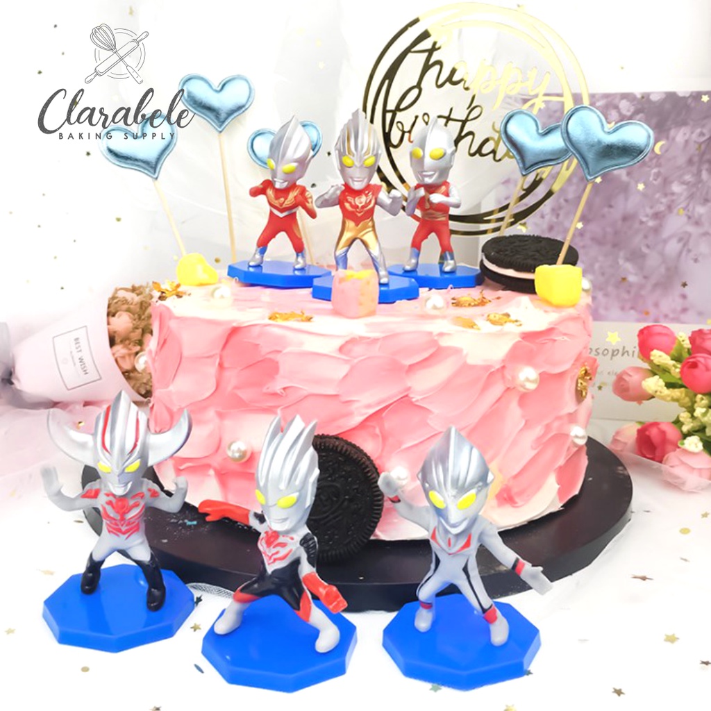 Jual Topper Ultraman/Topper Ultraman Set/Figure Ultraman/Hiasan Kue ...