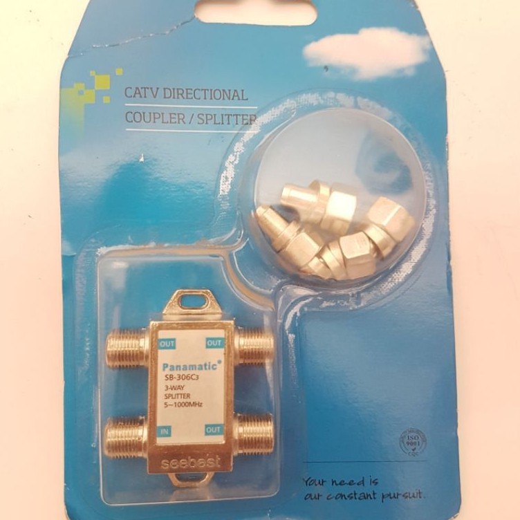 Jual Splitter TV Cabang 3 Way Splitter 1-2 CATV Directional Coupler ...