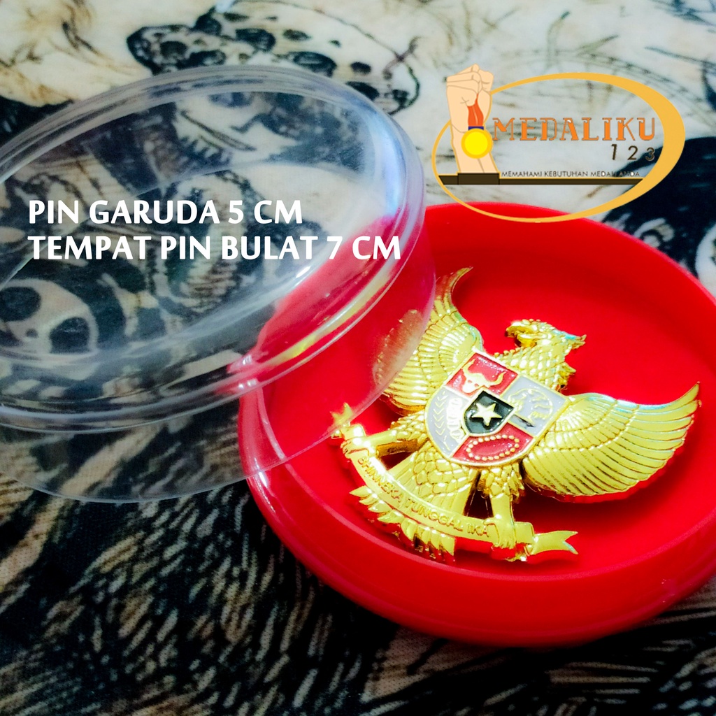 Jual Pin Burung Garuda 5cm peniti cor logam kuningan dengan Kotak ...