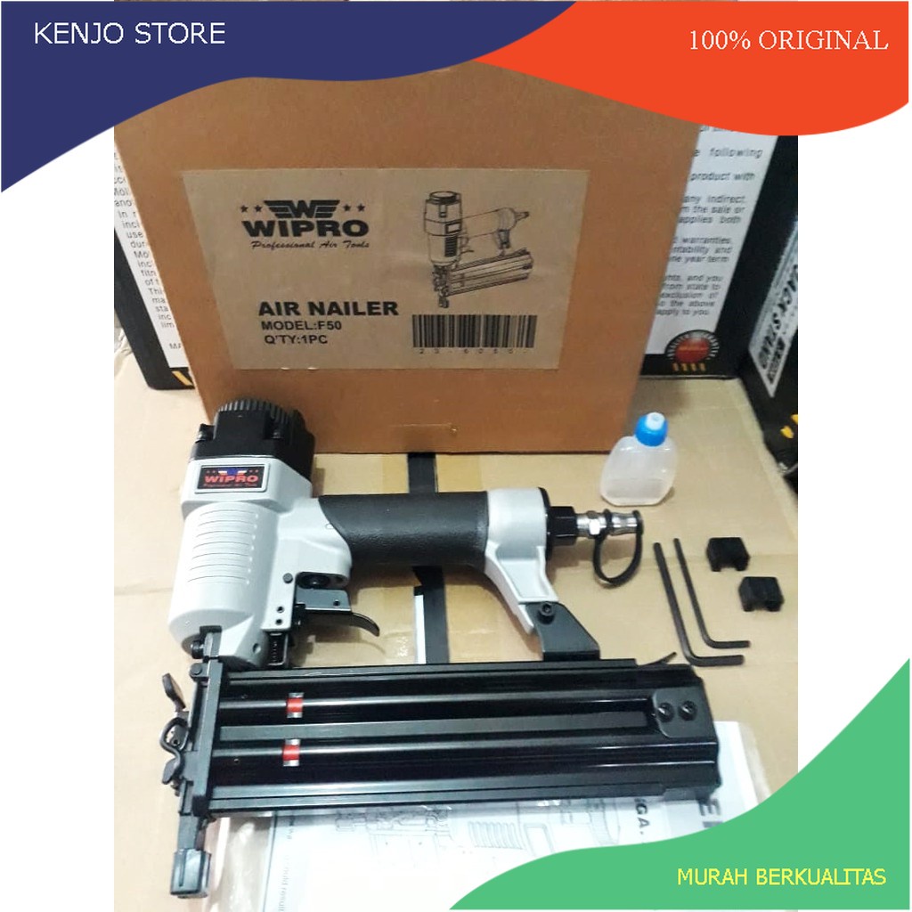 Jual air nailer wipro f50 nail gun wipro F50 mesin paku tembak angin max 50mm - air nailer dgn ...