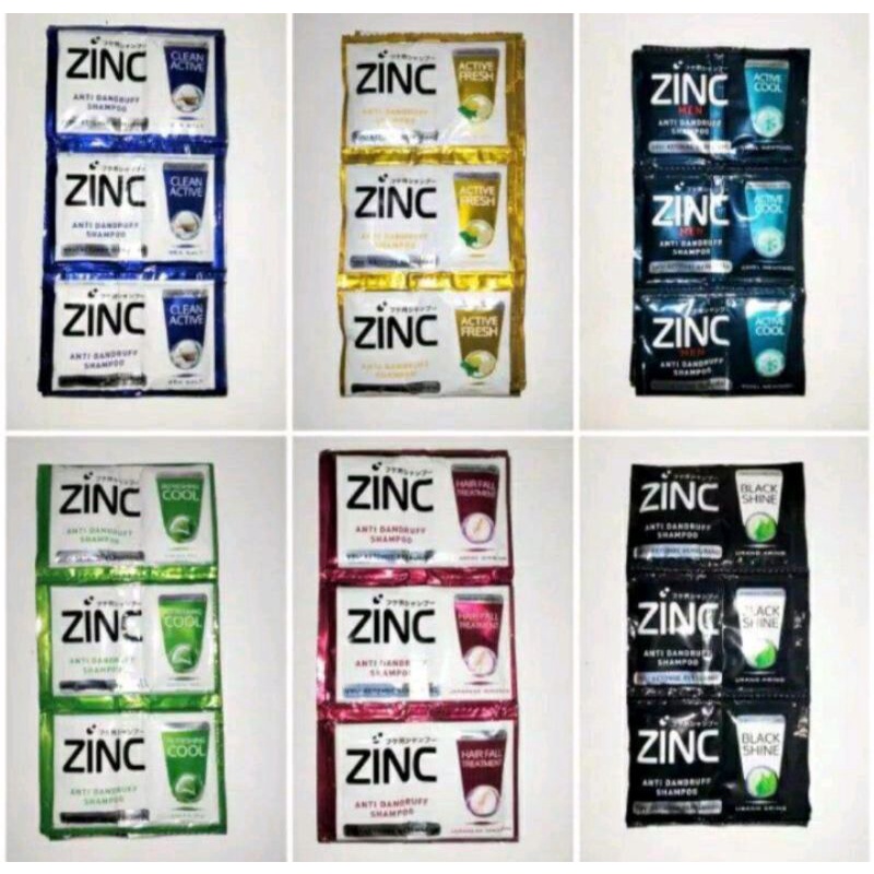 Jual Zinc Shampoo Sachet Renceng isi 12 sachet | Shopee Indonesia