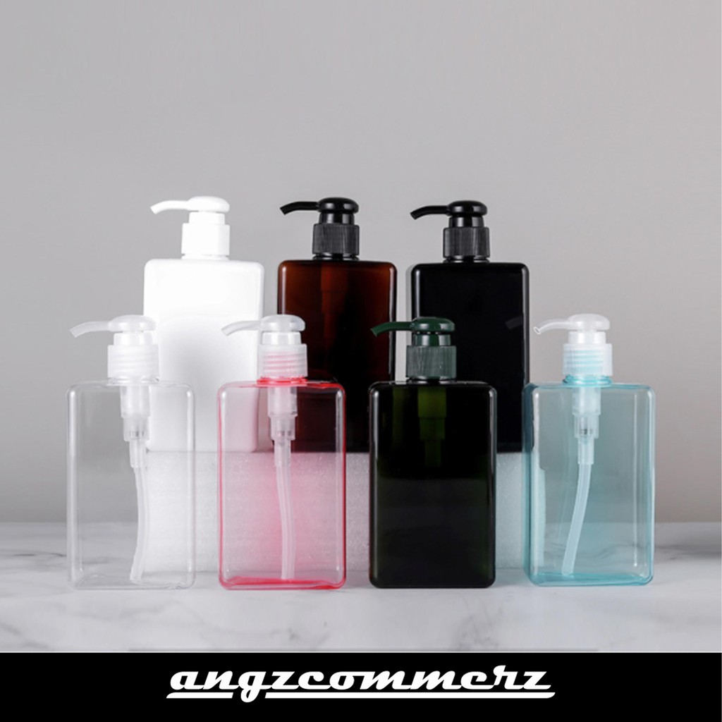 Jual BOTOL REFILL SABUN CAIR LOTION SHAMPOO KOTAK BIRU TEBAL PUMP 150ML ...