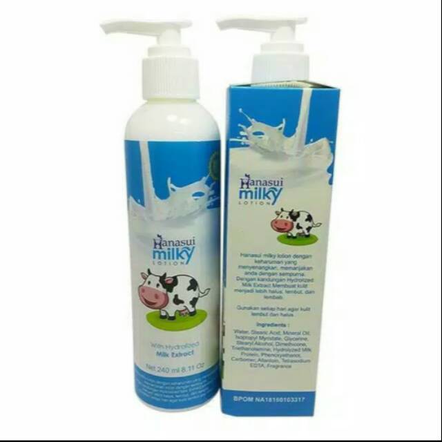 Jual HANASUI MILKY HANDBODY LOTION SUSU SAPI | Shopee Indonesia