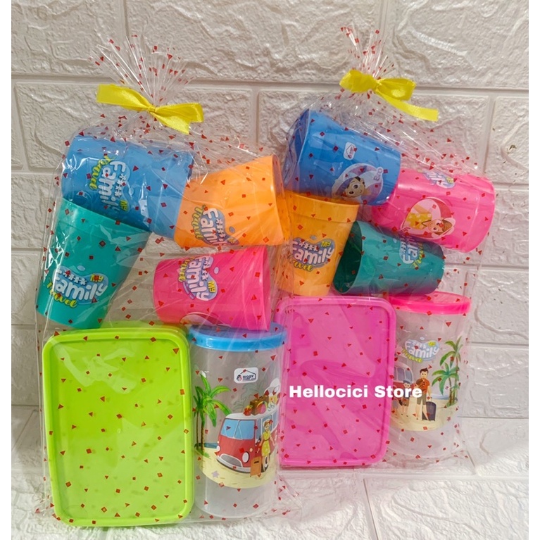 Jual PARCEL LUNCH BOX MILAN + GELAS SET TRAVELER KEMASAN ULTAH | Shopee ...