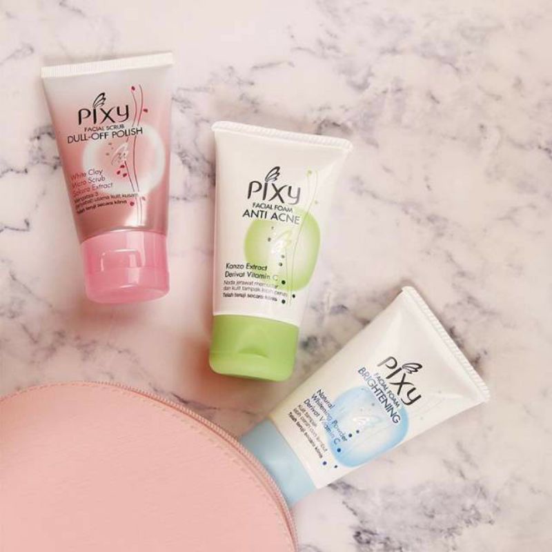 Jual PIXY FACIAL FOAM | FACIAL SCRUB DULL OFF POLISH | Shopee Indonesia
