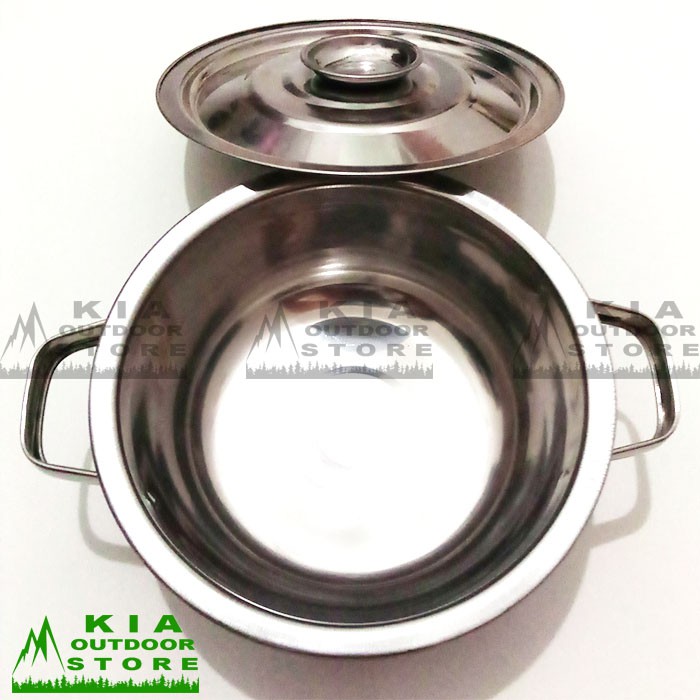 Jual Panci Mini Camping Wajan Stainless Kecil Dengan Tutup Masak ...