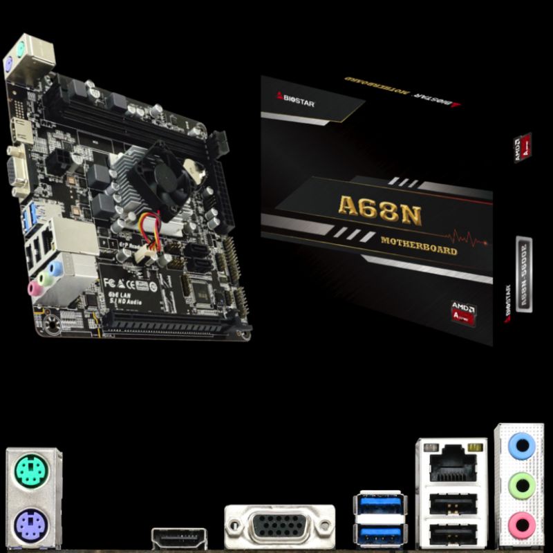 Jual Biostar A68N 5600E Mini iTX AMD A4-3350 Radeon R4 setara core i5 ...