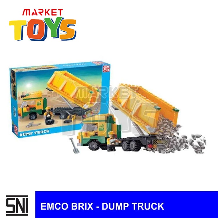 Jual EMCO BRIX - DUMP TRUCK Mainan Anak Susun Balok Brick Model Petugas ...