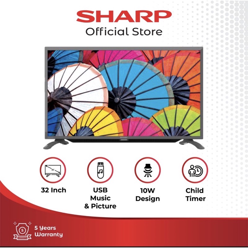 Jual SHARP TV LED 32INCH DD1i USB MOVIE DIGITAL TV DVBT2 | Shopee Indonesia