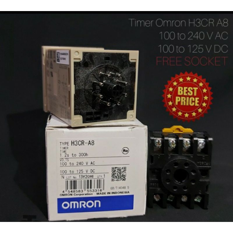 Jual TIMER H3CR-A8 220v OMRON | Shopee Indonesia