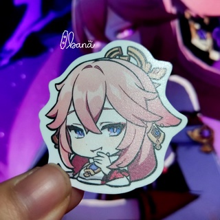 Jual Stiker Genshin Impact YAE MIKO SATU PAKET Sticker Vinyl Waterproof ...