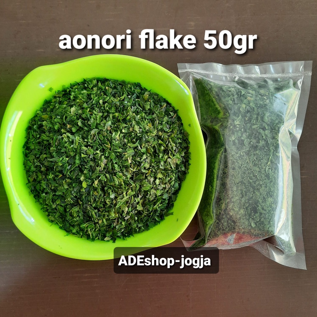 Jual aonori ao nori flake serpihan rumput laut seaweed bubuk kasar 20 ...