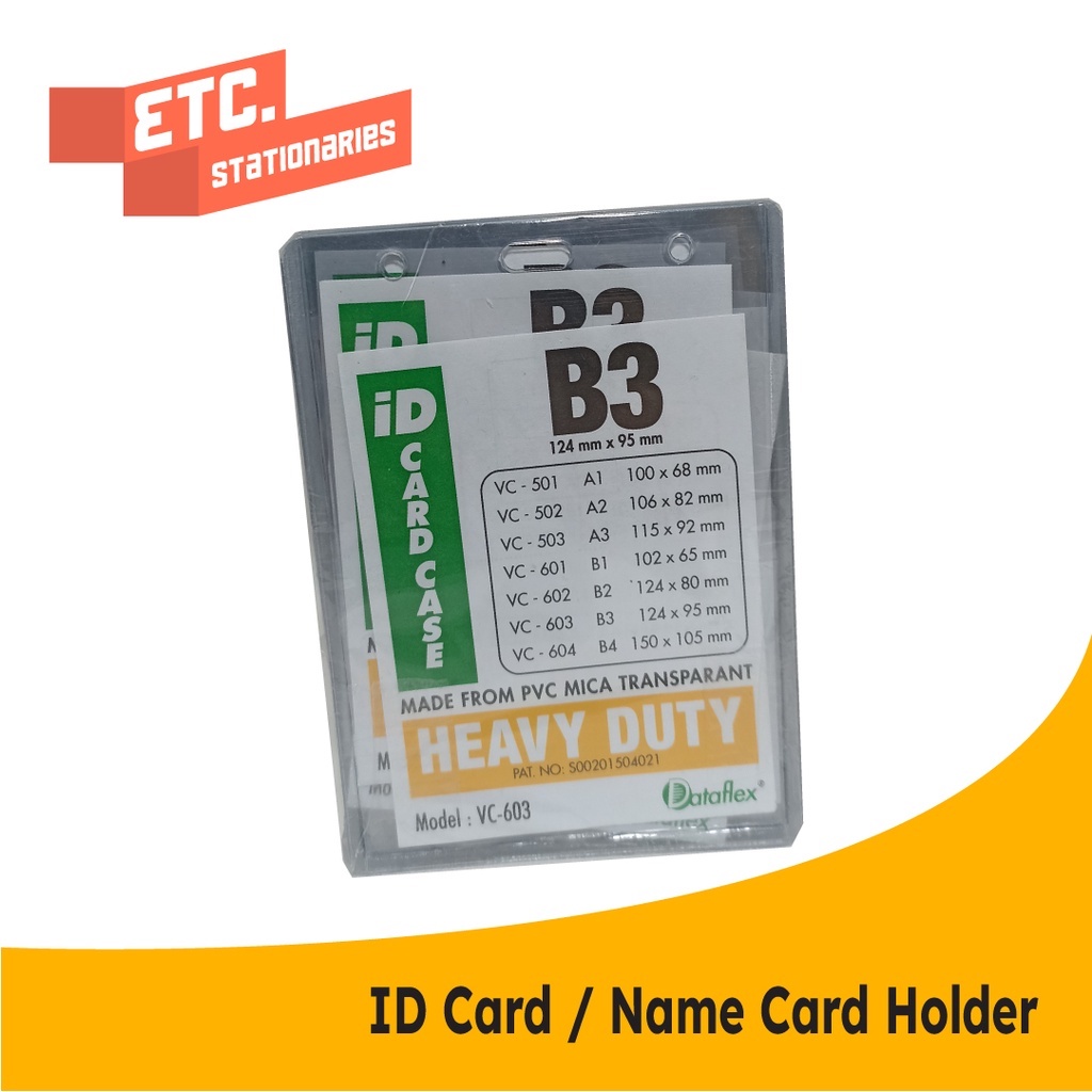 Jual Dataflex ID Card B3 Case Plastik Mika / Name Tag Holder VC-603 ...