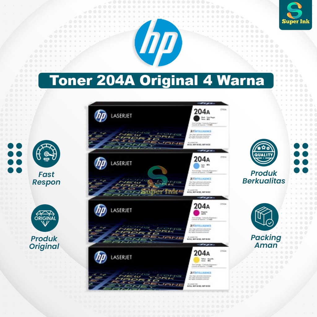 Jual Toner Printer HP Laserjet 204A Original 4 Varian Warna (CMYK ...