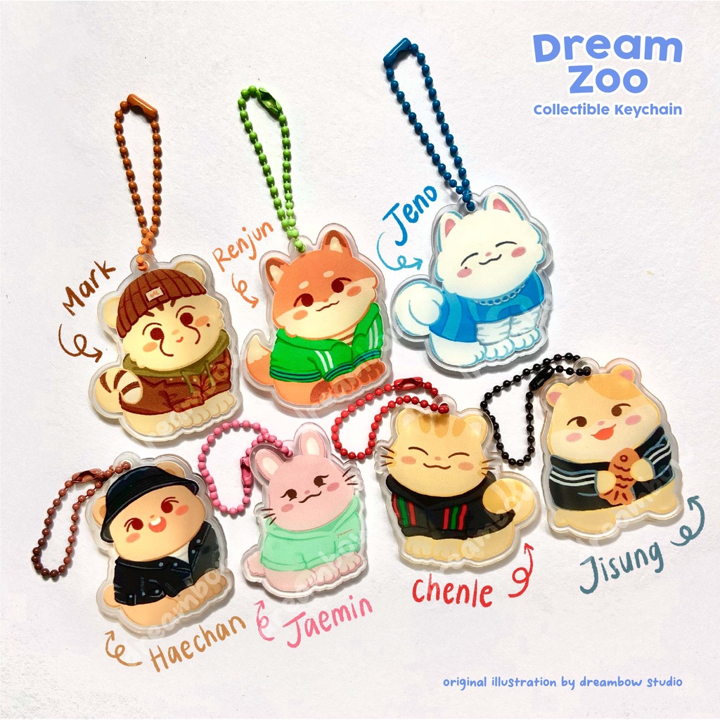 Jual NCT Dream Zoo Keychain/ Dream Anniversary Set/ Gantungan Kunci ...