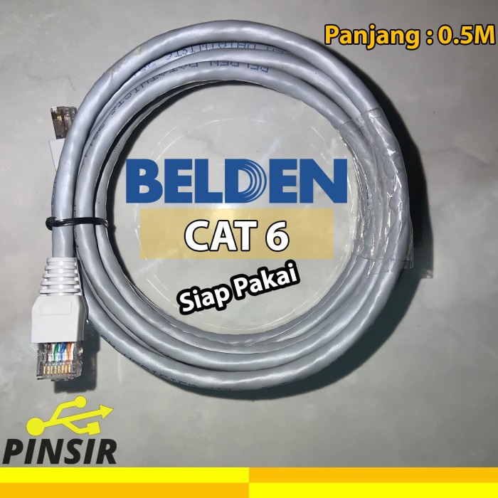 Jual Kabel LAN Belden Cat 6 Original USA Belden UTP Cable 0.5 Meter 0 ...