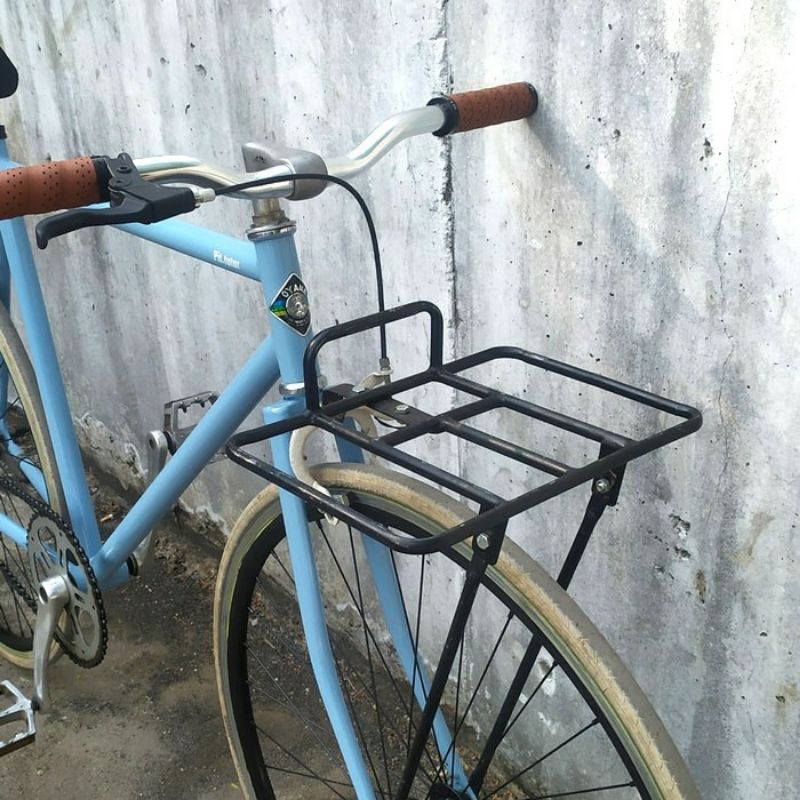 Jual RAK DEPAN SEPEDA / BICYCLE FRONT RACK PANIER Fixie Jadul Balap ...