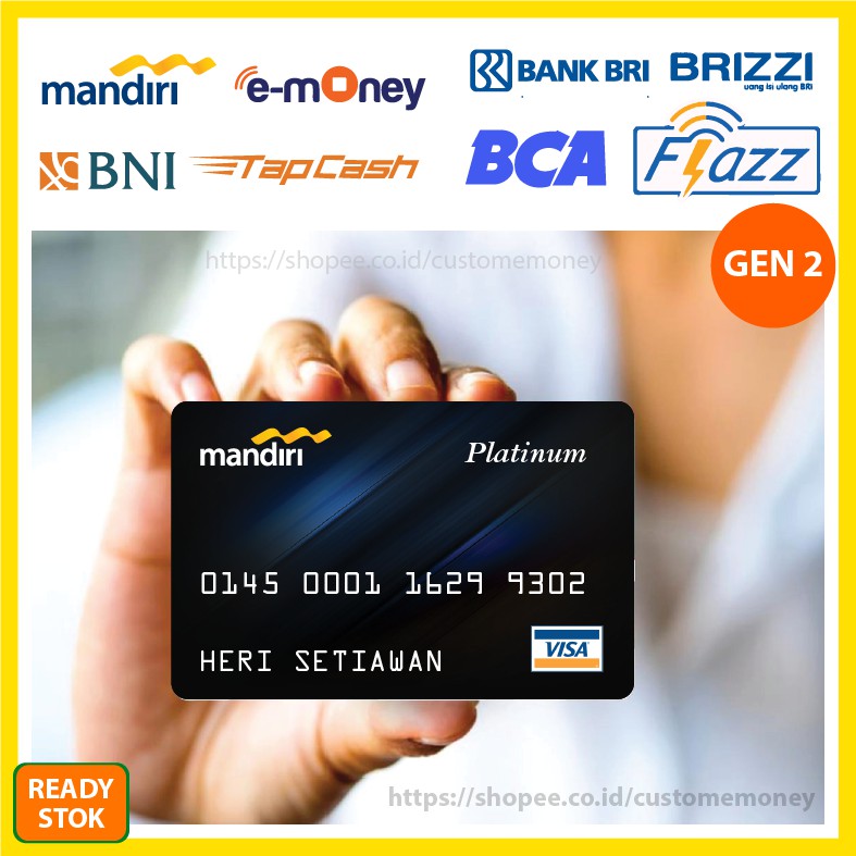Jual KARTU EMONEY DESIGN KARTU DEBIT ETOLL E-MONEY MANDIRI FLAZZ GEN 2 ...