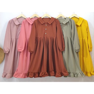 Jual Tunik model kancing lengan karet wudhu + tali pinggang motif polos ...