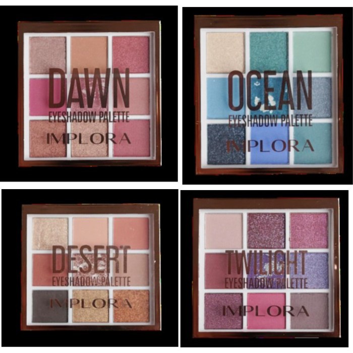 Jual IMPLORA EYESHADOW PALLETTE - 9 IN 1 IMPLORA NEW EYESHADOW PALETTE ...