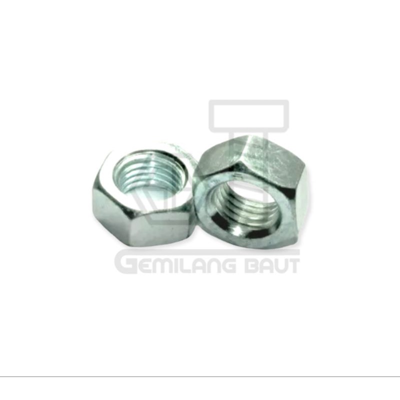 Jual MUR PUTIH M12 / HEX NUT 12MM | Shopee Indonesia