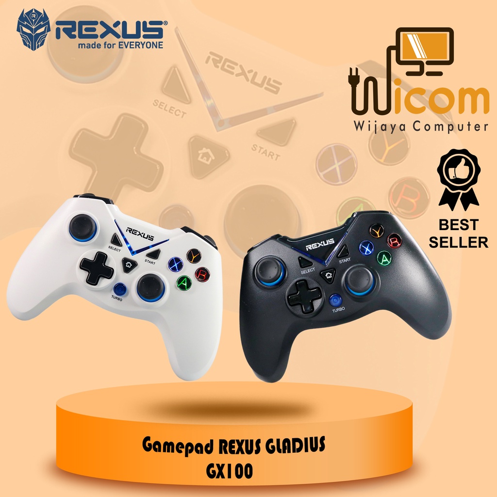Jual REXUS PRO GAMING WIRELESS GAMEPAD GX100 ORIGINAL REXUS 1 TAHUN ...