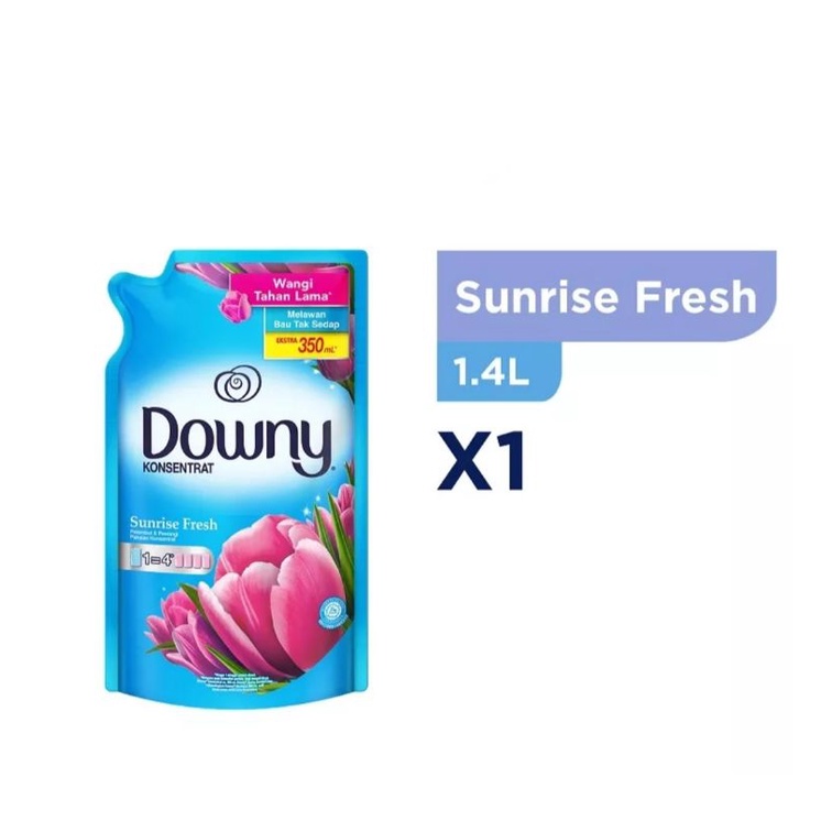Jual DOWNY Pewangi Pelembut Pakaian Sunrise Fresh Biru Refill 1.4L ...
