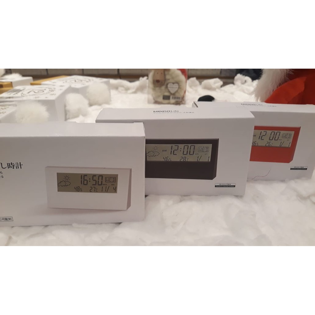 Jual Miniso Official Alarm Lcd o'clock | Shopee Indonesia