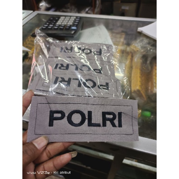 Jual tulisan polri bordir tulisan polri badge patch name tag | Shopee ...