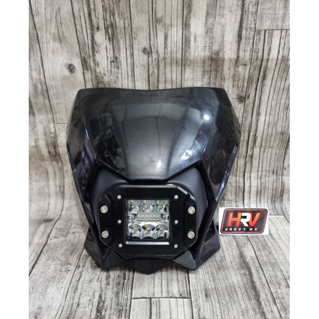 Jual reflektor racing klx 150 d tracker 150 led 12 titik dengan lampu ...