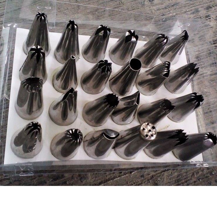 Jual spuit mika set 24 pcs spuit spet dekorasi spuit decor 100 gram ...