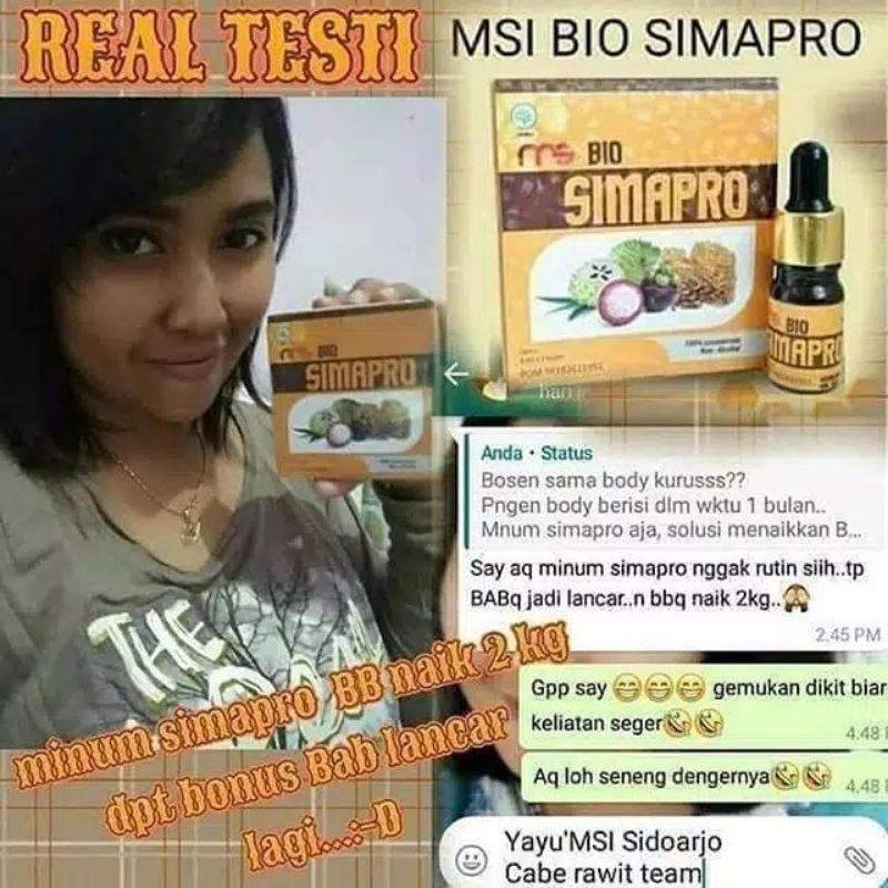 Jual MSI BIO SIMAPRO ORIGINAL harga perbotol | Shopee Indonesia