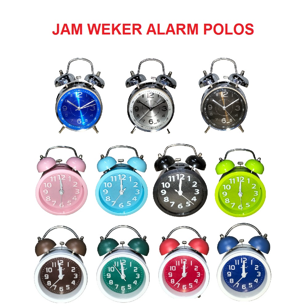 Jual Jam Weker 610 D Polos / Jam Beker 610D Bulat Polos + Lampu ...