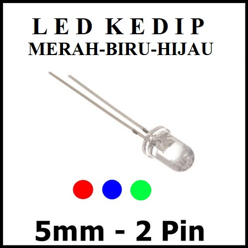 Jual LAMPU LED 3WARNA 5MM LED KEDIP MERAH HIJAU BIRU | Shopee Indonesia