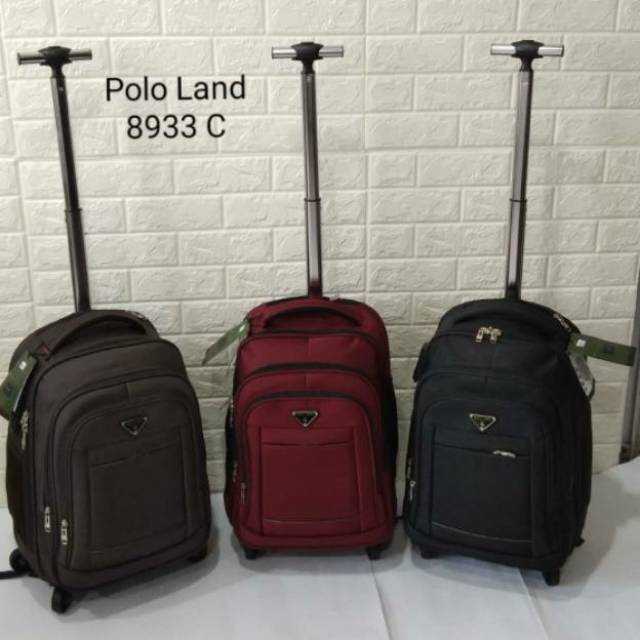 Tas Trolly Ransel Laptop Backpack Trolley Polo Land Roda 4 Free ...