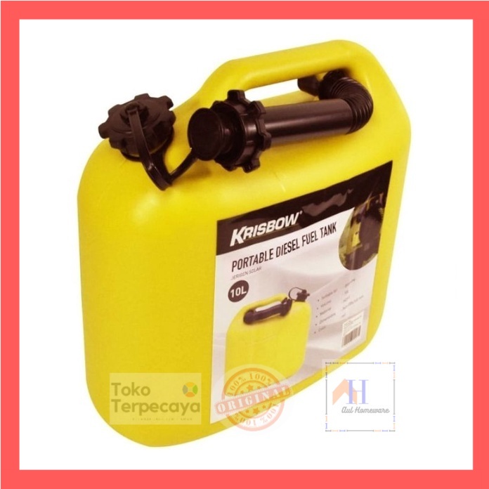 Jual Krisbow Jerigen Solar Plastik 10 Ltr/Tempat Solar/Jerigen Bensin ...
