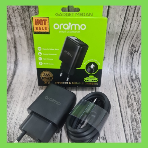 Jual Oraimo Charger OCW- E37S+ M53 MicroTank 3 Black -Gadget Medan ...