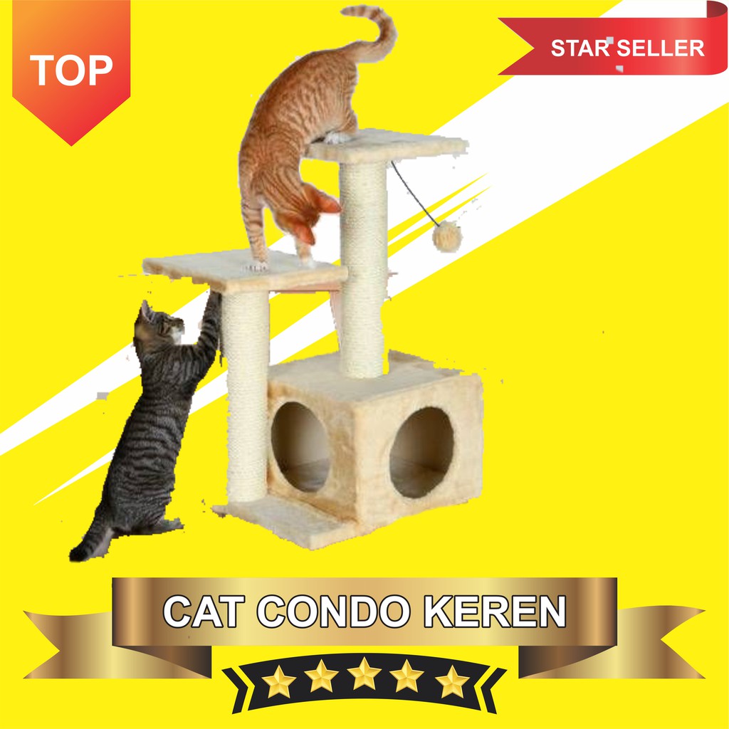 Jual [TERLARIS] Cat Condo Kotak A Tempat Bermain Kucing Garuk Garuk ...