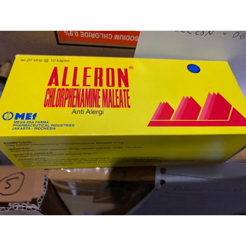 Jual ALLERON ALERON CTM KAPLET 1 BOX ISI 20 STRIP OBAT ALLERON ALERON ...