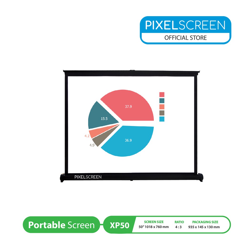Jual Pixelscreen Screen Projector Portable 50 inch | Shopee Indonesia